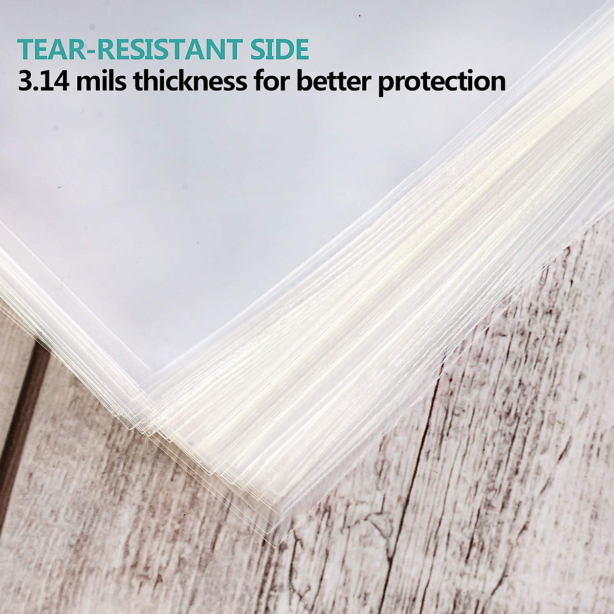 joybest 1000 Pcs - 4 x 6 Inch Clear Cello Cellophane Bags Self Sealing- 3.14 Mils Thick Cello Plastic Bag Fits 4 X 6 Prints, Photos, Cards & Envelopes