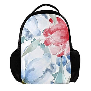 VBFOFBV Backpack for Women Daypack Laptop Backpack Travel Casual Bag, Pastorable Floral Blueberry