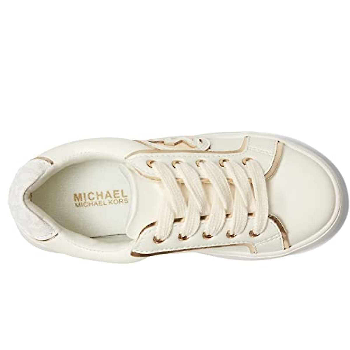 Michael Kors Girl's Jordana Poppy (Little Kid/Big Kid) White Smooth 3 Little Kid M