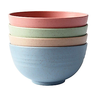 greenandlife Dishwasher & Microwave Safe Wheat Straw Plates,Bowls,Cups Set.