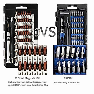 Kaisi 70 in 1 Precision Screwdriver Set Professional Electronics Repair Tool Kit with 56 Bits Magnetic Driver Kit, Anti Static Wrist Band, Spudgers for Tablet, Macbook, PC, iPhone, Xbox, Game Console