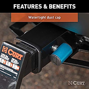 CURT 23502 Right-Angle Stainless Steel Trailer Hitch Lock, 5/8-Inch Pin Diameter, Fits 2-Inch Receiver