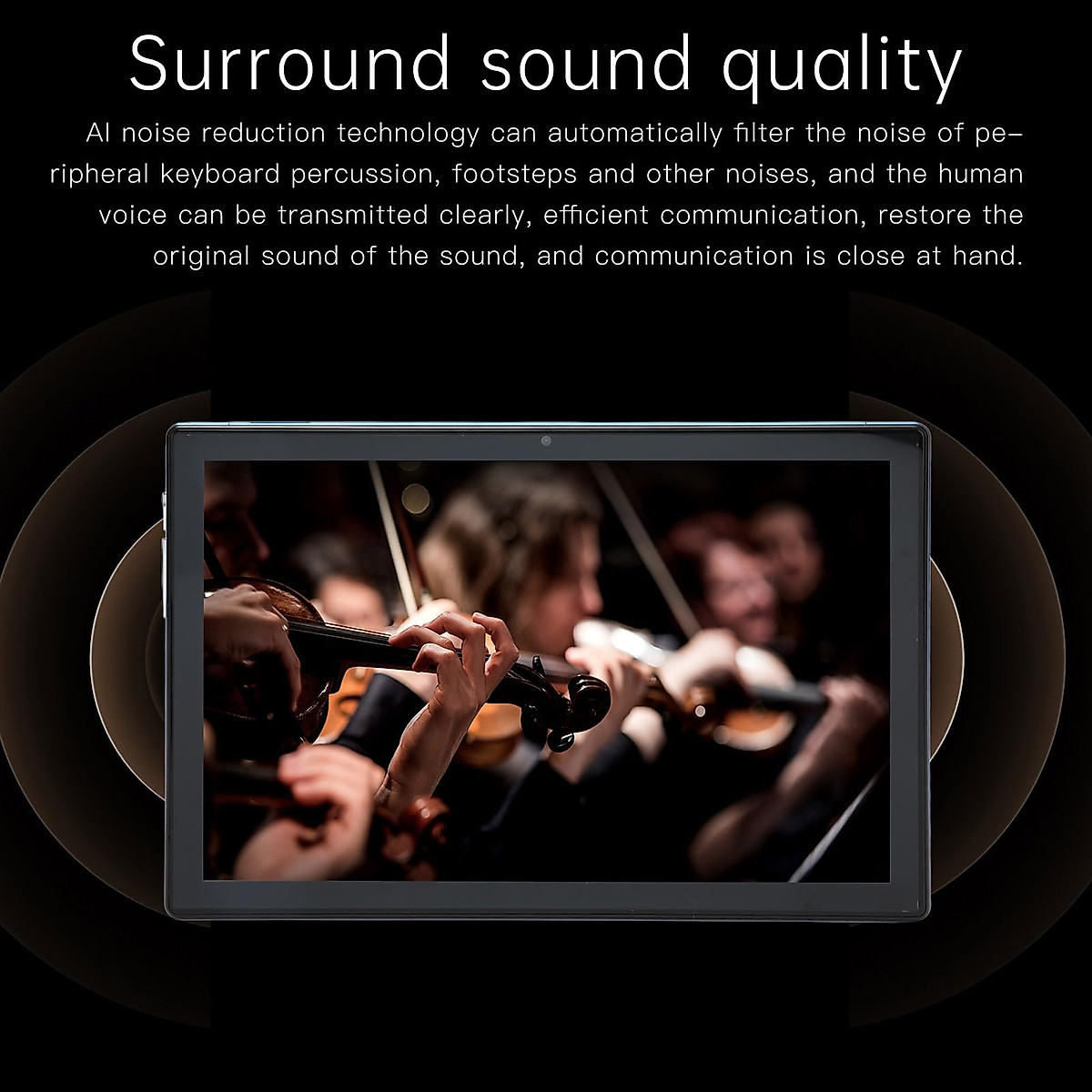 DAUZ WiFi Tablet, Blue 10.1 Inch 5G WiFi Smart Tablet 7000mAh 8GB RAM 256GB ROM FDH Screen with Keyboard for Game for Reading (US Plug)