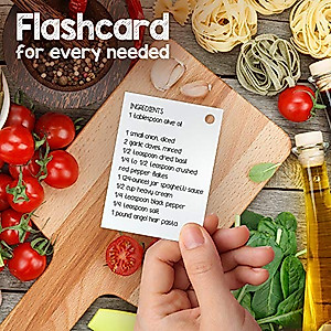 Blank Flash Cards for Studying - 2" x 3" Blank Index Notecards - 1000 Pre Hole Punched White Index Cards with Metal Binder Rings - Blank Flashcards for GMT Prep, Math, and Language