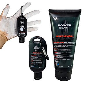 Power Beast Liquid Chalk Combo 200 + 50 ML + Chalk Ball 2.2 oz. Liquid Sports Chalk, Professional Hand Grip for Gym, Weightlifting, Rock Climbing, Gymnastics, Crossfit, Powerlifting, Pole Dance.