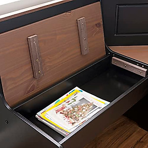 Linon Black and Pecan Breakfast Dining Set Ardmore Nook