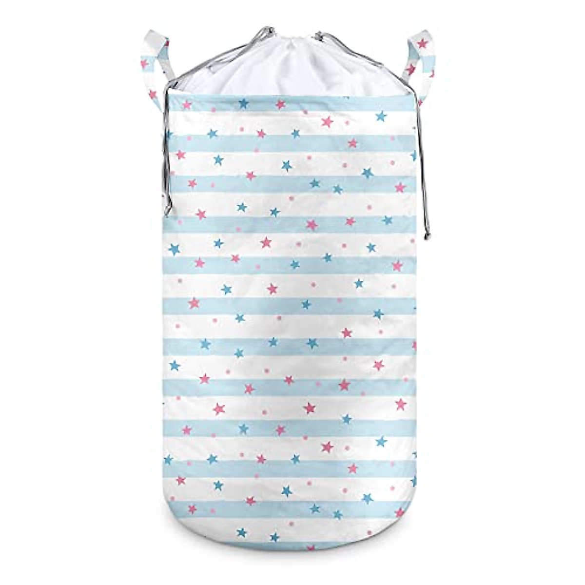 Beegreen XX-Large Drawstring Laundry Hamper 115L Dot Laundry Bag, Collapsible Laundry Baskets with Handles, Dirty Clothes Hamper for Bedroom Bathroom Dorm,Foldable Tall Clothes Hamper