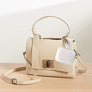 JOYLAND Bling Hard Case Cover with Multicolor Pearl Shell for AirPods 2 & 1,Full Protective Case with Shell Pearl Keychain for Girl Women Men Glitter Wireless Charging Airpods Case for AirPods 1