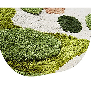 KOYPEM Moss Rug 3D Stereo for Living Room Green Carpet Bedroom Bedside Floor Mat Anti-Slip Modern Shaggy Rugs Home Decor 32x64 in