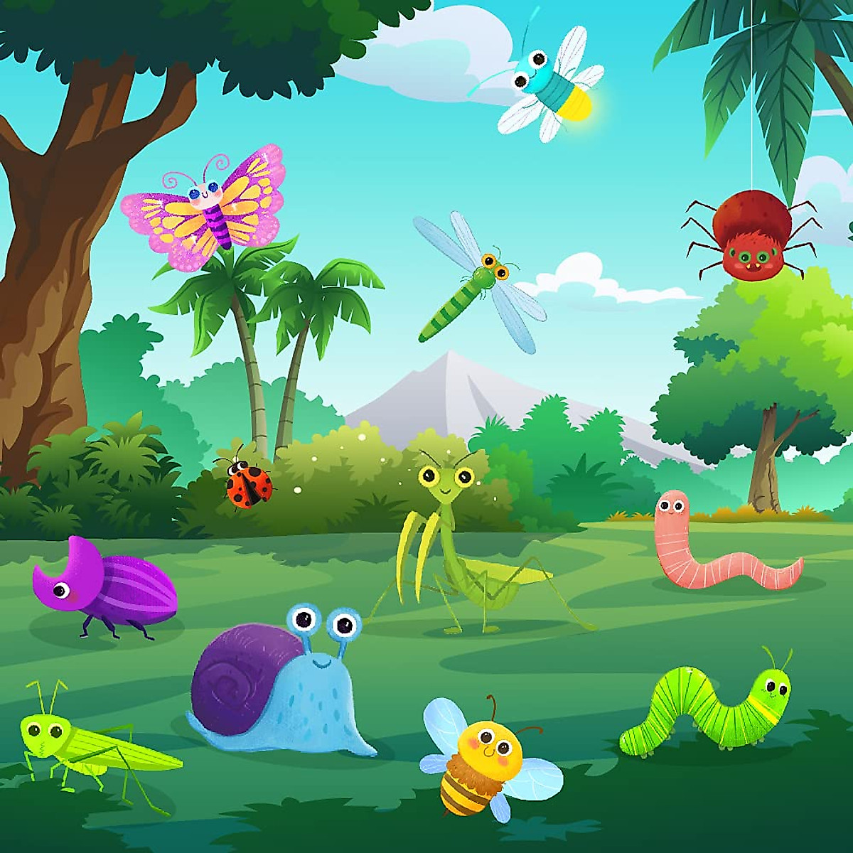 Matching Game - 16 Pairs Bug Insect Memory Games for Kids 3 and Up,Toys for 3 Year Old Boys,Non Toxic Preschool Learning Activities Educational Memory Card Games for Kids