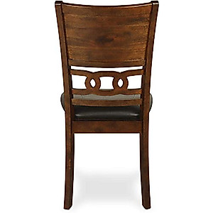 New Classic Furniture Gia 5-Piece Round Dining Set with 1 Dining Table and 4 Chairs, 47-Inch, Brown