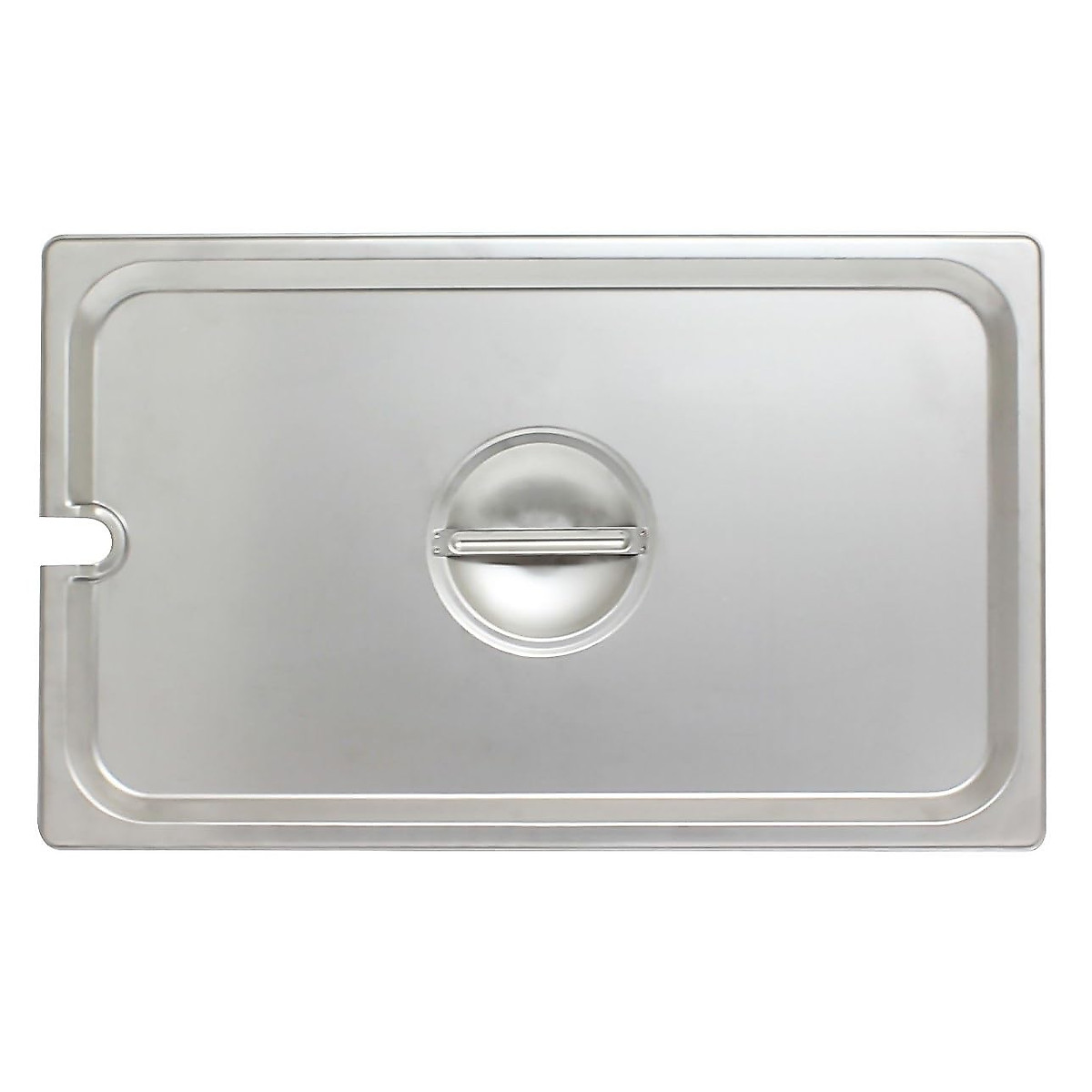Soro Essentials- Full Size Stainless Steel Notched Steam Table Pan Cover with Handle- Fits Full Size Steam Table Pan Hotel Pan Cover Commercial Food Pan Lid for Steam Table Food Pan Buffet Pan