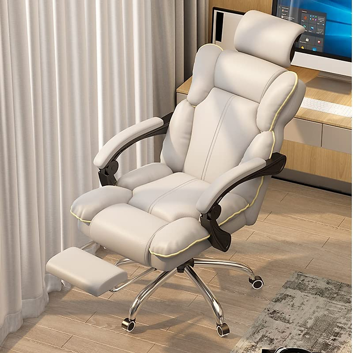 ZLXDP Computer Chair Home Boys and Girls Can Adjust The Live Gaming Chair Boss Chair Lazy Swivel Office Chair
