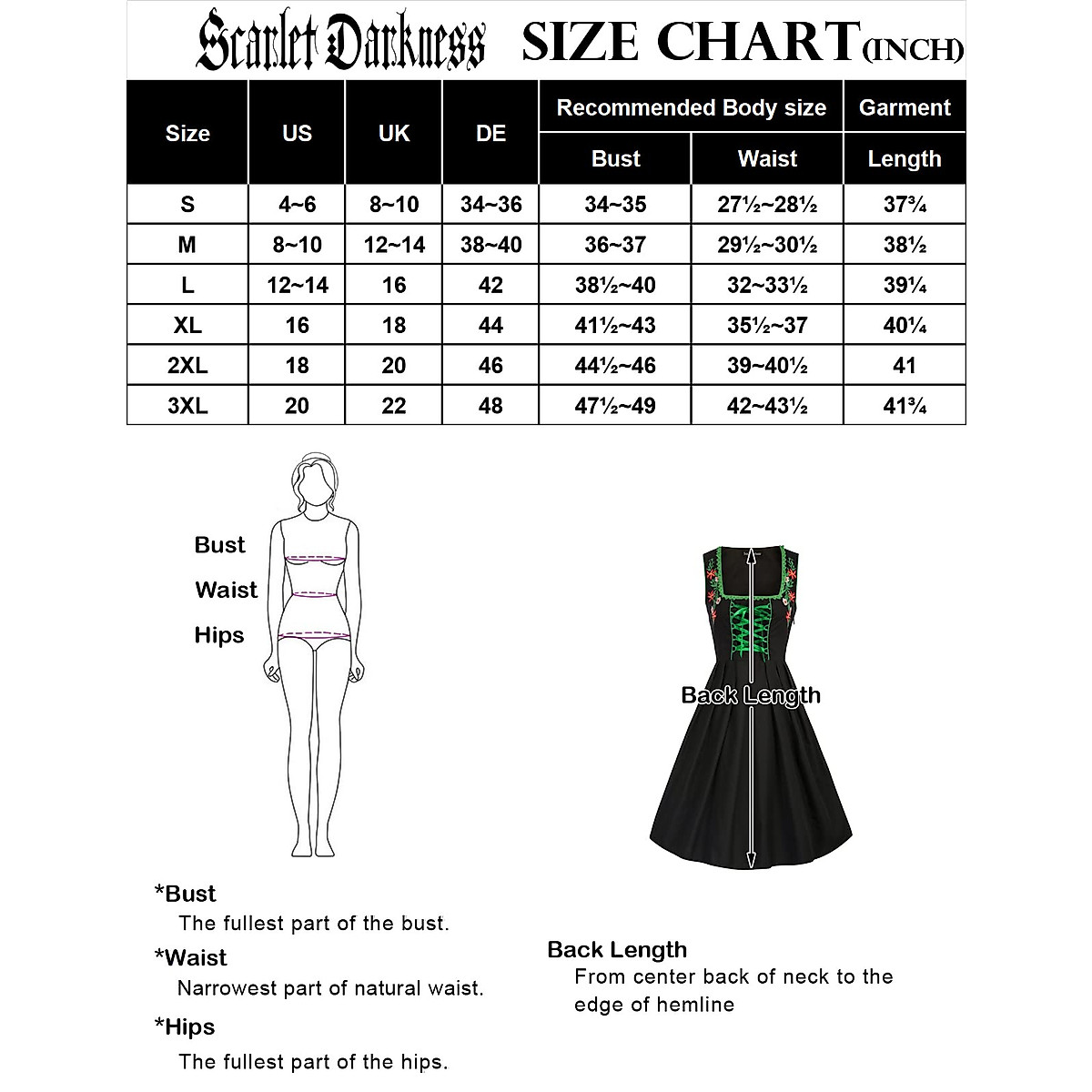 Scarlet Darkness Oktoberfest Outfits October Festival Costume for Women German Dirndl Green L