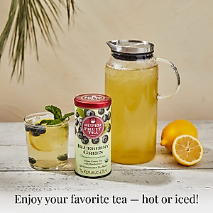 The Republic of Tea Organic Blueberry Green Superfruit Tea, 50 Tea Bag Tin