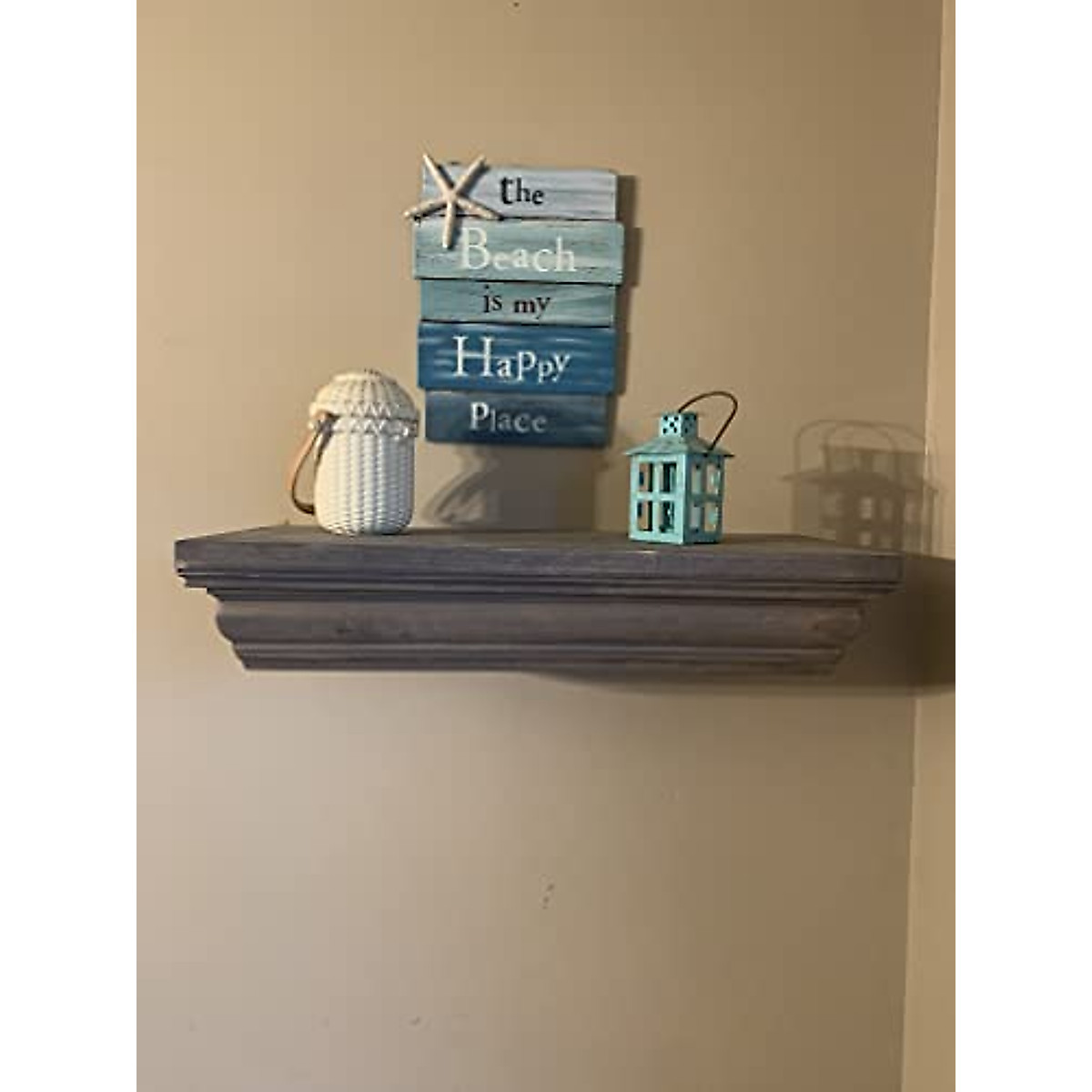 Stow Shelves Hidden Gun Shelf with Concealed Trap Door with RFID & Bluetooth Lock Natural Wood 23 X 11.5 X 4 (Weathered Grey)