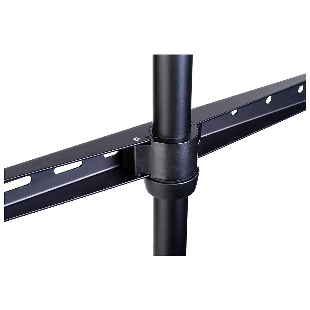 Displays2go 43”- 65” Tripod Easel Artistic TV Stand, 180° Swivel – Black/Walnut (ARTTV65B)