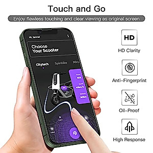 JETech Full Coverage Screen Protector for iPhone 13 mini 5.4-Inch, Black Edge Tempered Glass Film with Easy Installation Tool, Case-Friendly, HD Clear, 3-Pack