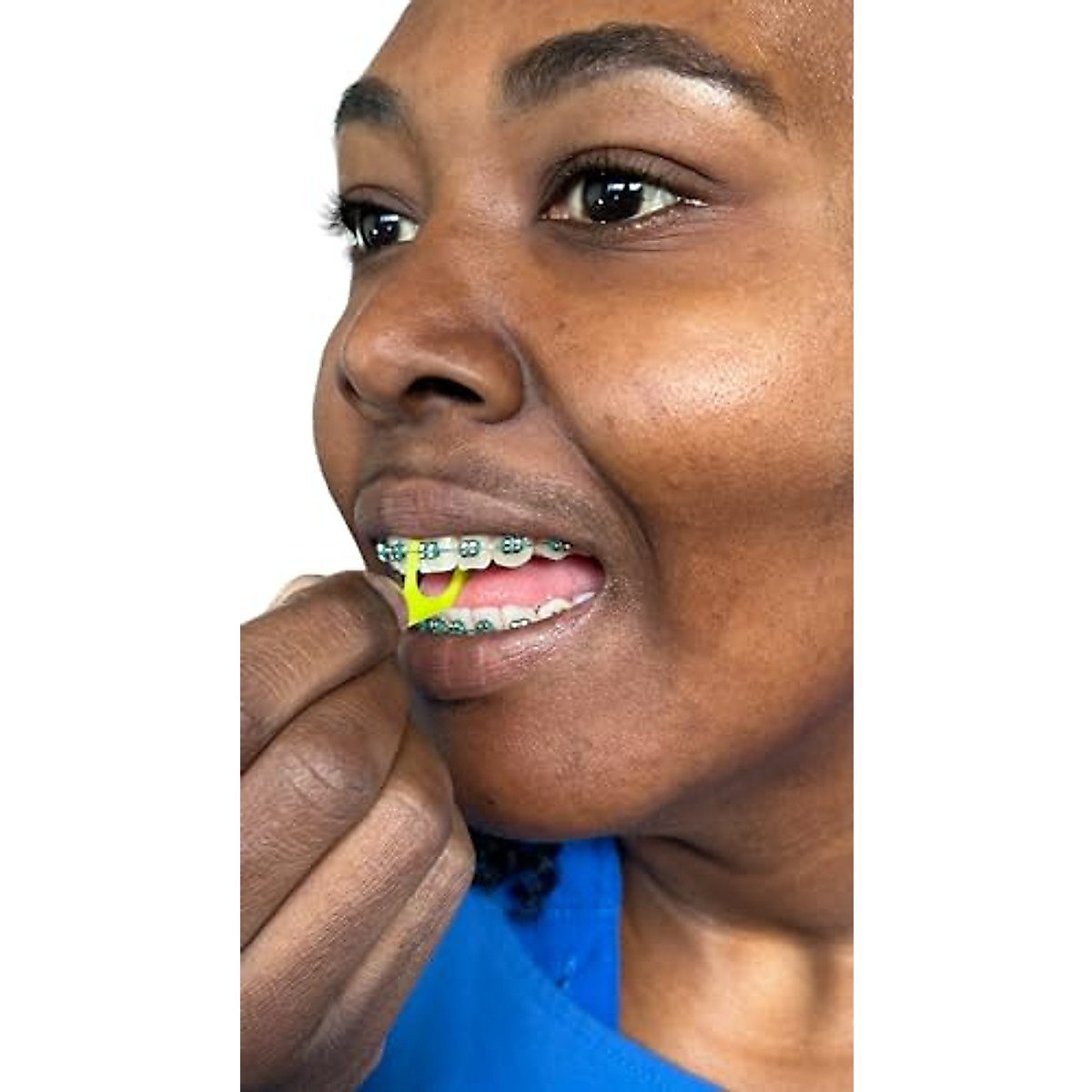 Flosser for Braces| Ortho Floss| 300 Count Bag| Pack of 6 Bonus 4 Interdental Brush| Floss Dental Pick Fits Between Brace Wire and Teeth| Quick and Easy Braces Floss