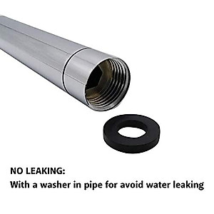 Shower Extension Tube Stainless Steel Round Shower Pipe Chrome Plating Handheld Shower Head Extender for Bathroom Accessory5 Inch