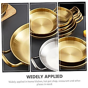 Cabilock Amphora Pan Instant Hot Pot Ramen Noodle Cooker Korean Hot Pot Instant Cooker Pasta Pots Stir Fry Pan Kitchen Ramen Pot Stainless Steel Pot Household Kitchenware Small Hot Pot Tool