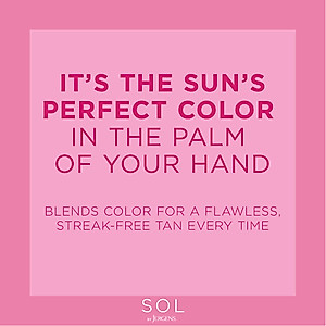 SOL by Jergens Self Tanner Applicator Mitt, Flawless, Streak-free Tanning Blender Glove, Sunless Tanning, Reusable Tanning Mitt Protects Hands, All Skin Tone