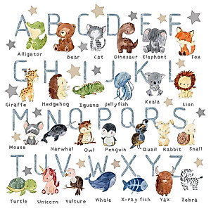 ABC Wall Stickers, Alphabet Wall Decals, Animal Alphabet Wall Decals, Classroom Wall Decals, ABC Wall Decals, Wall Stickers for Kids ABC Letters, ABC Decal for Kids Room