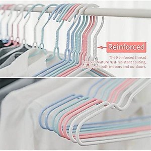 Traceless Hangers Clothes Hangers 50 Pack-Random Color,Coat Hangers, No Shoulder Bump Suit Hangers