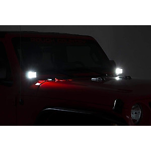 Rough Country 3" Wide Angle OSRAM LED Lights | 13,500 Lumens | Pair - 70904 , Black