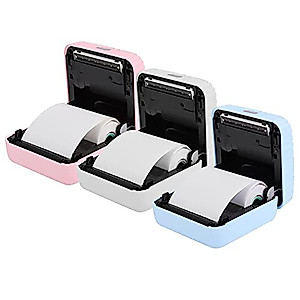 Gaeirt Sticker Printer, Mini Portable Wireless Bluetooth Thermal Printer, 203dpi 58mm Photo Printing Portable Pocket Printer Smartphone Photo Printer(Pink)