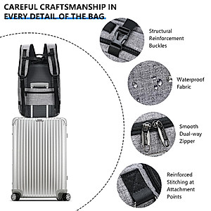 LOKASS 55L Travel Backpack All in One Carry on Backpack/Handbag/Shoulder bag, Flight Approved Travel Essentials Luggage Bag for Business Trip Travel, with Removable Toiletries Display Bag