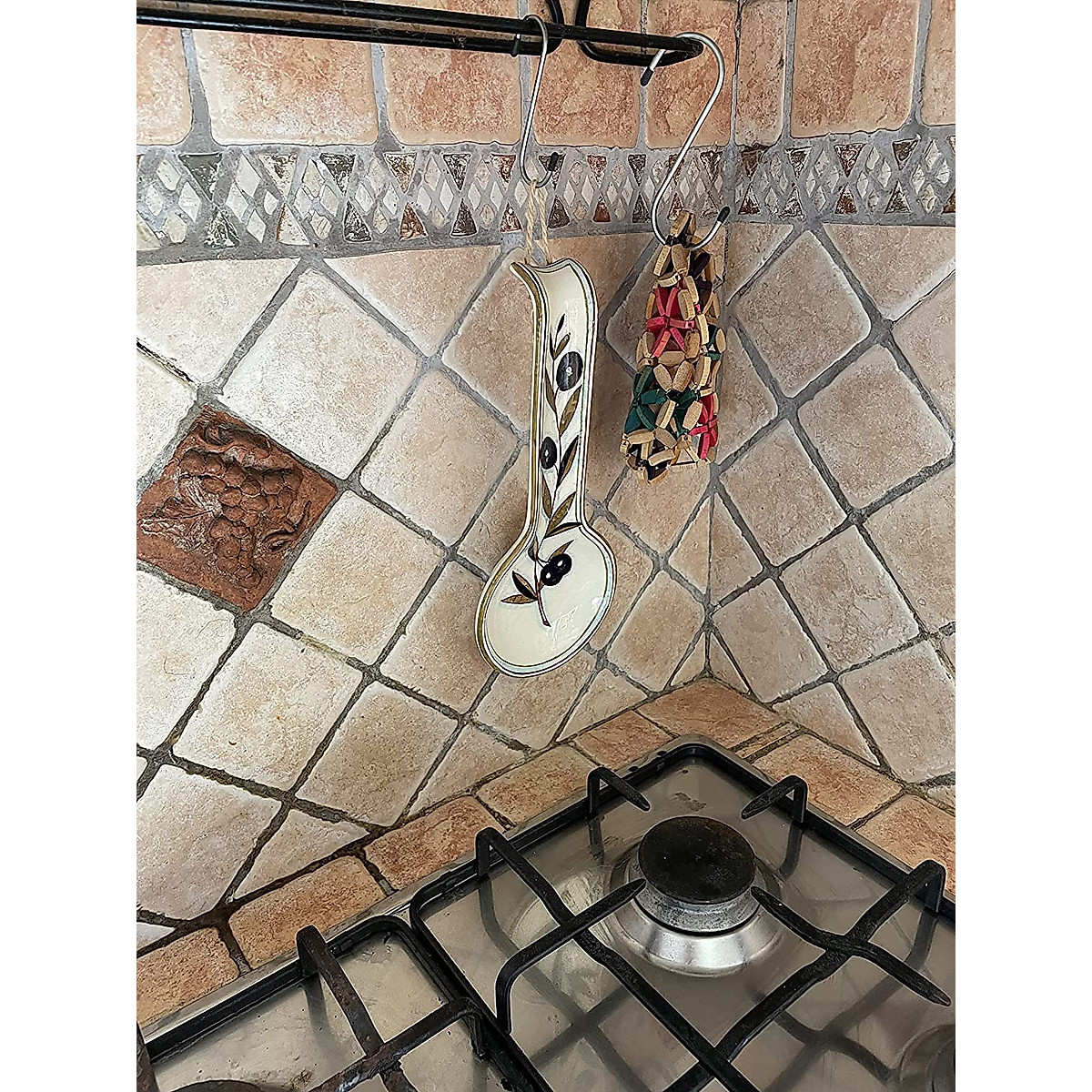 CERAMICHE D'ARTE PARRINI - Italian Ceramic Spoon Rest Holder Decorated Olives Pottery Art Hand Painted Made in ITALY Tuscan