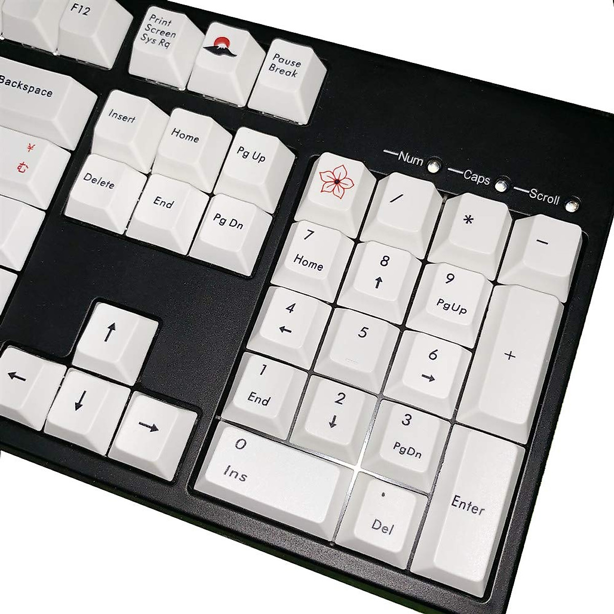 104 Keys Sakura Japanese Cherry Profile PBT Keycaps Top Printed Dye Sublimation Switch ANSI Layout for Cherry RGB MX Mechanical Keyboard Gaming Replace