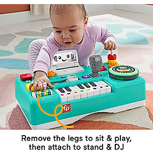 Fisher-Price Laugh & Learn Baby & Toddler Toy Mix & Learn Dj Table Musical Activity Center With Lights & Sounds For Ages 6+ Months
