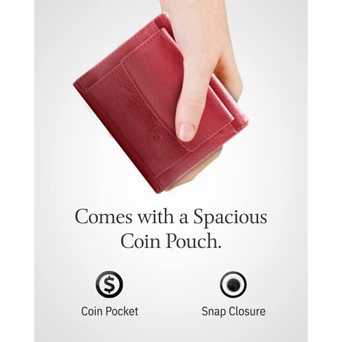 Access Denied REAL LEATHER Small Wallets For Women - Compact Ladies Credit Card Holder With Coin Purse RFID Holiday Gifts For Her