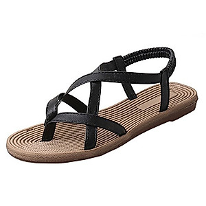 Women Highly Recommend Great Value Flat Shoes Bandage Bohemia Leisure Lady Sandals Peep-Toe Outdoor Shoes