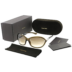 Tom Ford Women's FT0008 614 Jennifer Sunglasses, Champagne, 61mmX16mmX120mm