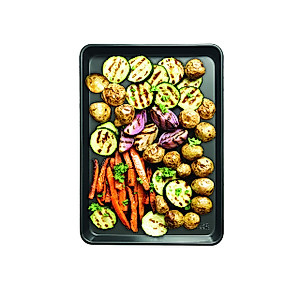 Chicago Metallic Non-Stick Jelly Roll Pan with Mat and Cooling Rack, 3-Piece, Gray