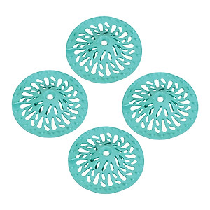 uxcell Hair Catcher, 3.94inch Silicone Hair Stopper Shower Drain Covers Drain Protector for Bathroom Kitchen Balcony, Blue 2Pcs