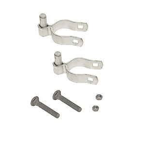 Dailydanny 2 Pack Chain Link Fence Frame Gate Post Male Hinge with Bolts and Nuts (1-7/8 Inch)