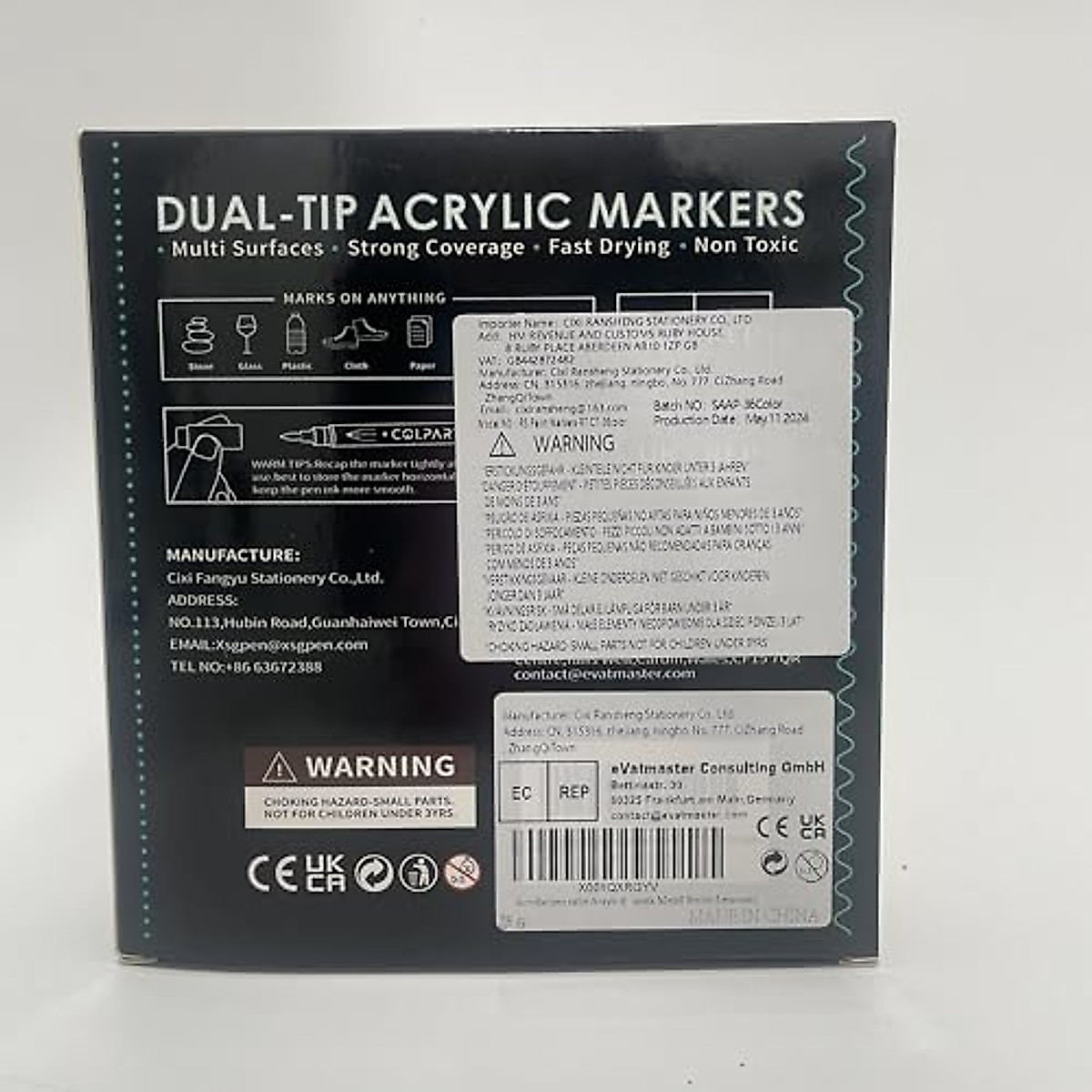 colpart 36 Colors Dual Tip Acrylic Paint Pens Markers,Premium Acrylic Paint Pens With Medium Tip and Brush Tip for Rock Painting,Wood,Canvas,Acrylic Paint Markers For DIY Crafts Christmas Gift