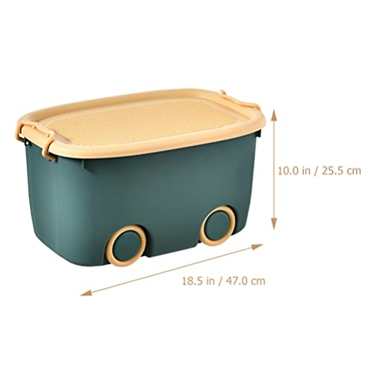 LIFKOME Stackable Toy Storage Box with Wheels Rolling Storage Box with ...