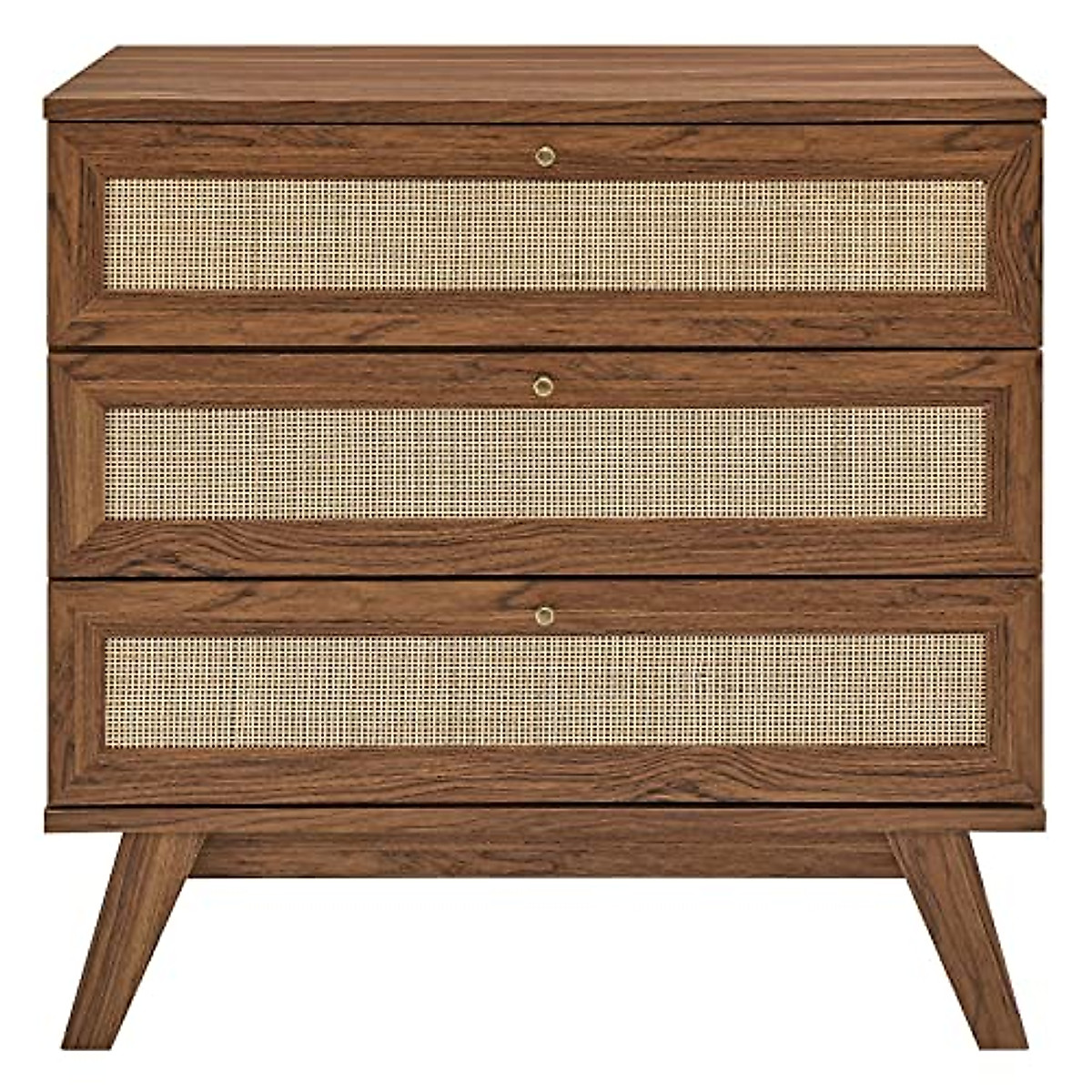 Modway Soma 3-Drawer Dresser in Walnut, 31 x 18.5 x 30