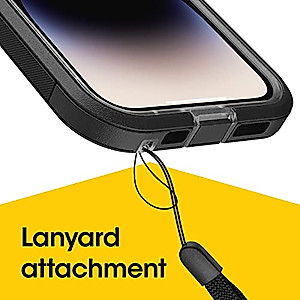 OtterBox IPhone 14 Pro Max (ONLY) Defender Series XT Case - BLACK CRYSTAL, Screenless, Rugged , Snaps to MagSafe, Lanyard Attachment