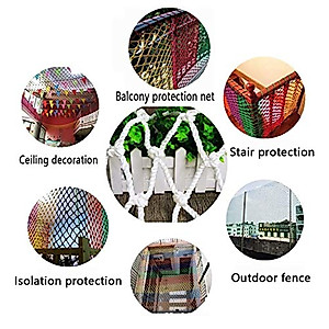 SJIAMJJ Hemp Rope Net Child Safety net Cargo Net, Cat Safety Net, Child and Baby Anti-Fall Net, Safe Railway Net, Car Net, Balcony, Stairs, Railing, Fence, Terrace 1x3m (Size : 45M(1316ft))