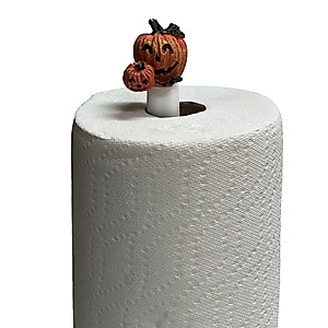 Crazy Chef Toppers Decorative Paper Towel Holder - Interchangeable Holiday Kitchen Decor - 6 Hand Painted Seasonal Decor Tops, Wooden Paper Towel Holder Stand, and Top Holder