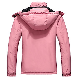 SUOKENI Women's Waterproof Warm Winter Snow Coat Hooded Raincoat Ski Snowboarding Jacket