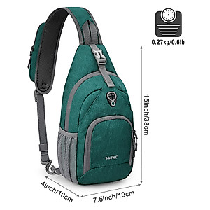 G4Free RFID Sling Bag Crossbody Sling Backpack Small Chest Shoulder Backpack Men Women Hiking Outdoor(Green)
