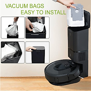 MOYIZA Vacuum Bags 12 Pack for Roomba iRobot i3 i7 j7 i5 i4 i8 s9 Replacement Dirt Disposal Bags