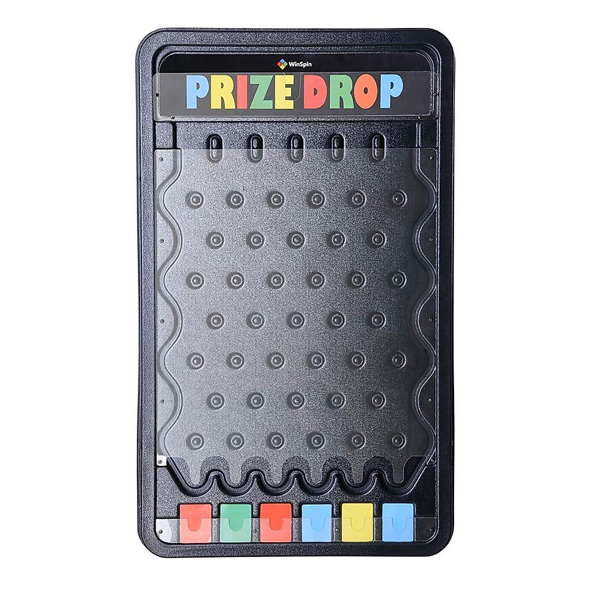 ZeHuoGe 30" Prize Drop Boards Disk Game Foldable Stand Customizable 6 Slots with 10 Pucks for Carnival Tradeshow Party